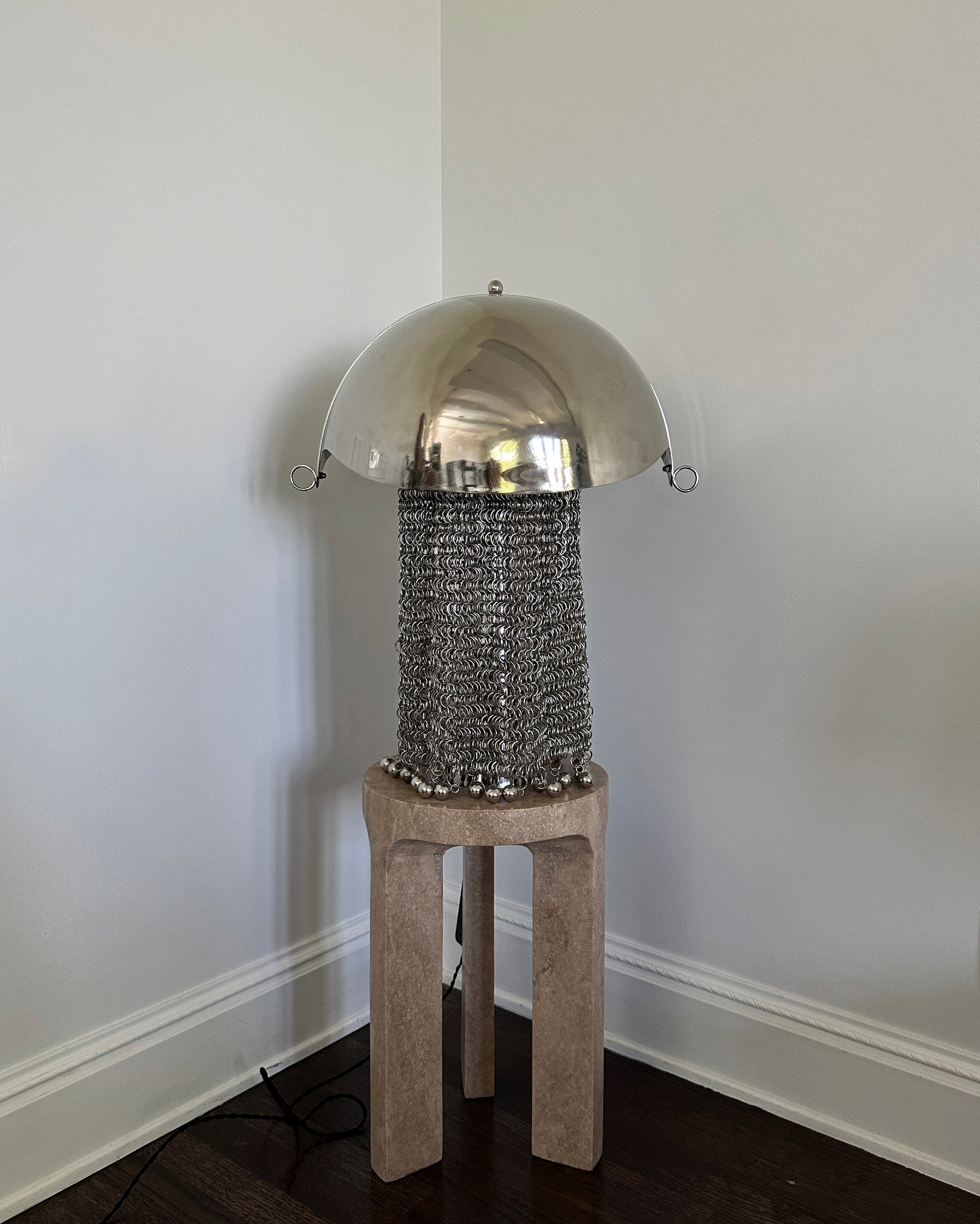 Stainless Steel Chainmail Cyanea Domed Table Lamp 1 of 1, Designed By ...